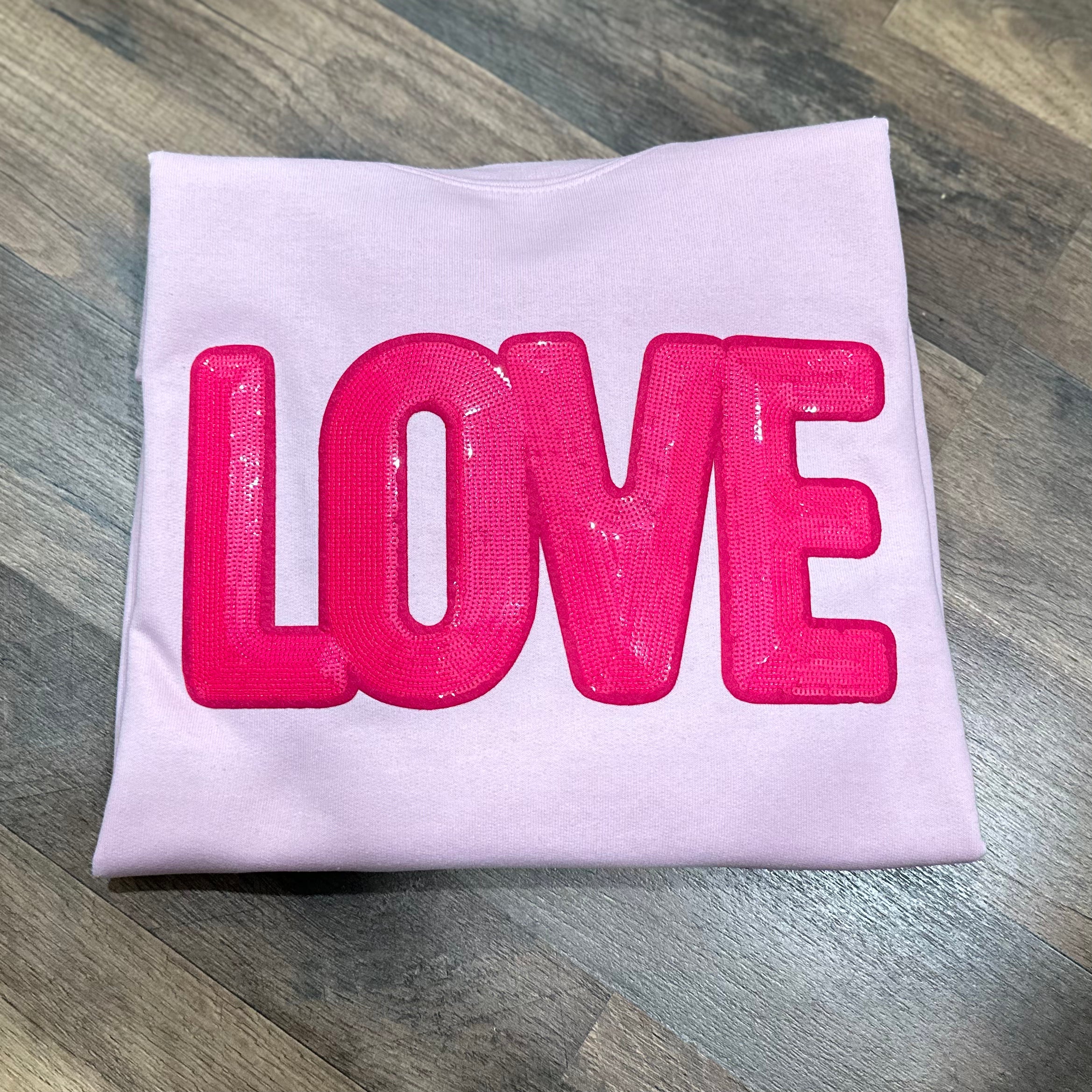 LOVE Sequin Patch – Grace & Co. Designs