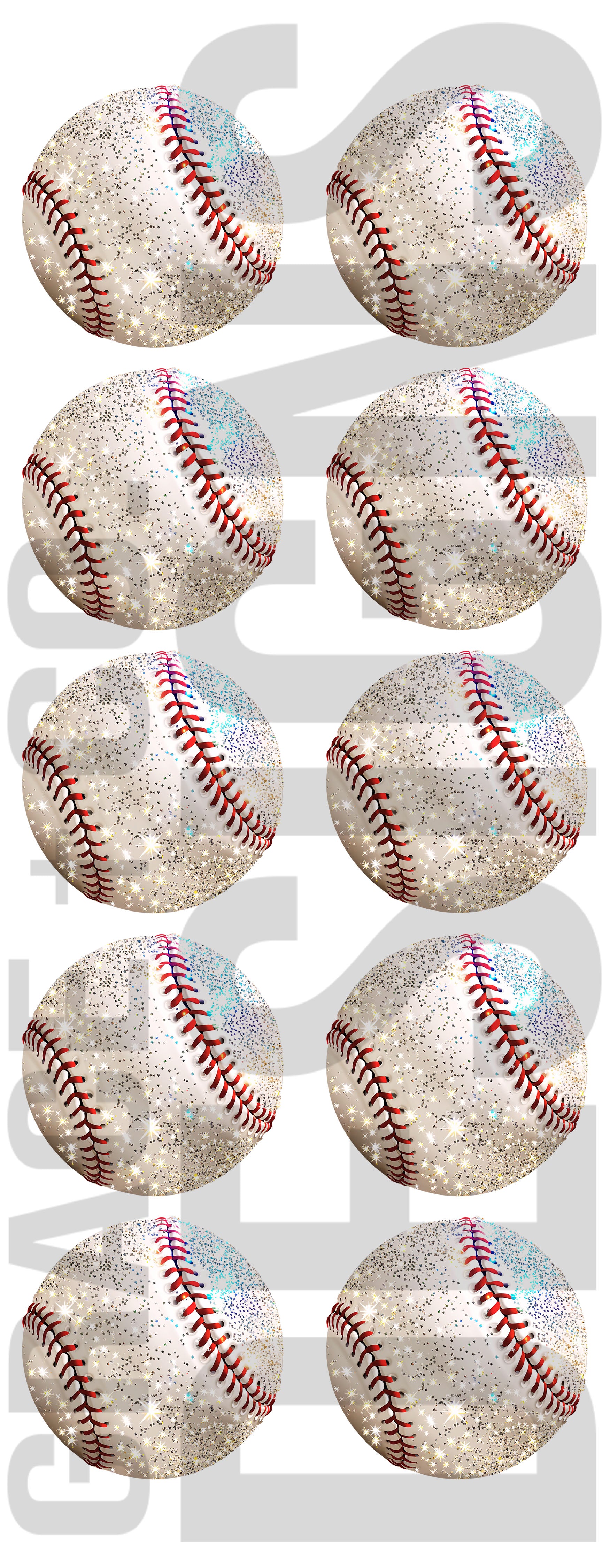 Glitter Baseball - PREMADE GANG SHEET – Grace & Co. Designs