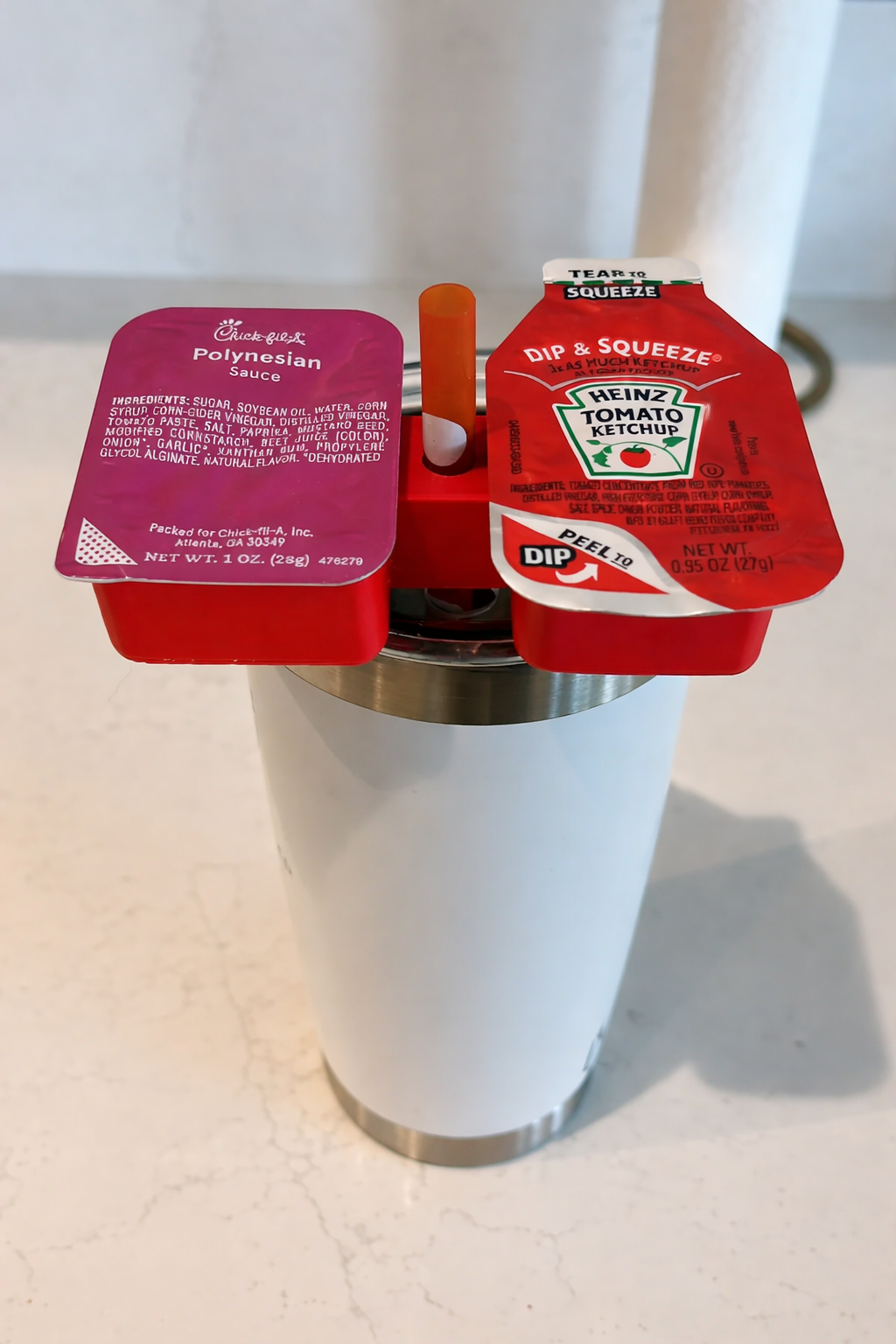 Sauce Dipper Straw Holder – The Ultimate On-the-Go Dipping Solution ...
