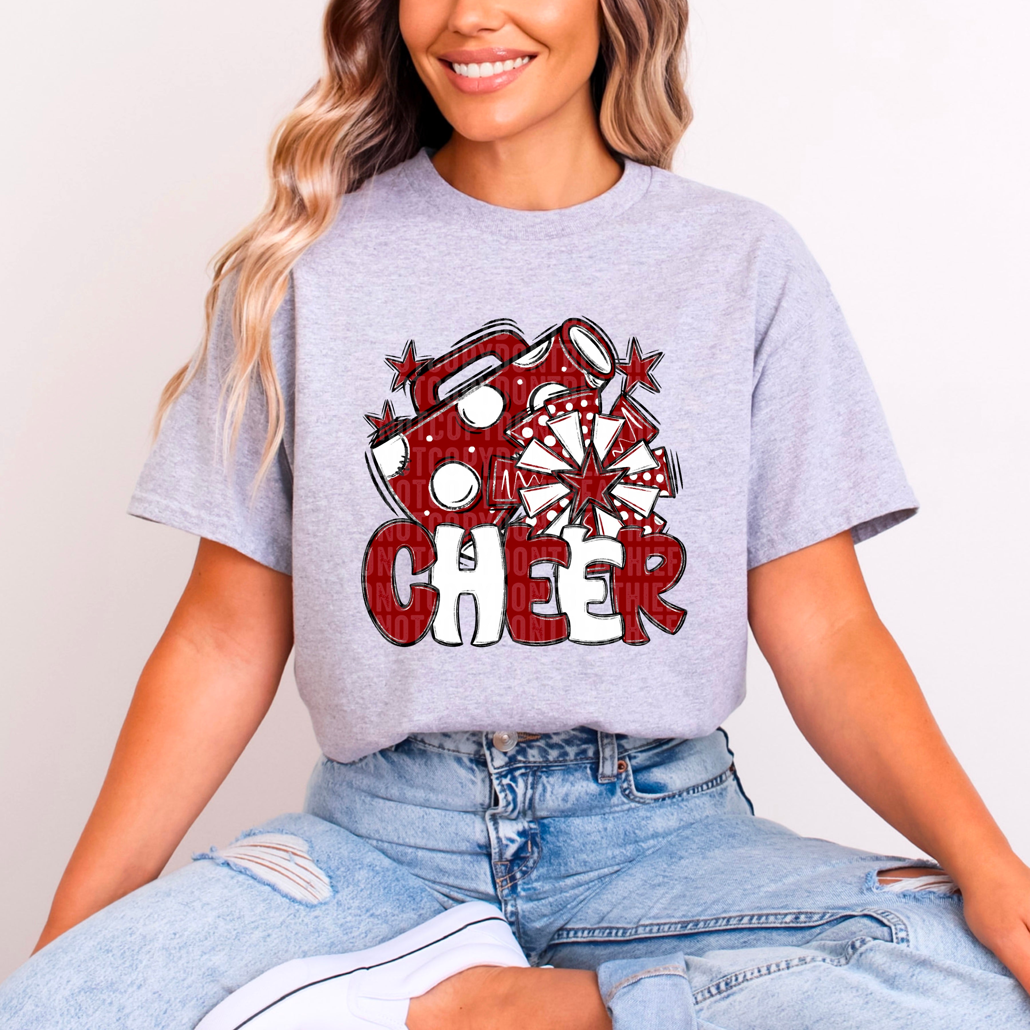 Cheer - Maroon & White – Grace & Co. Designs