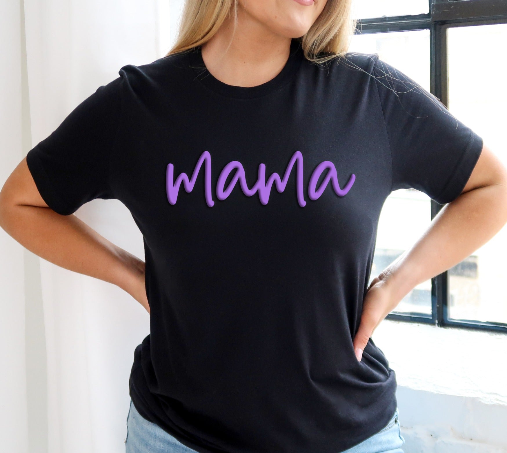 Mama Script Puff- PURPLE – Grace & Co. Designs