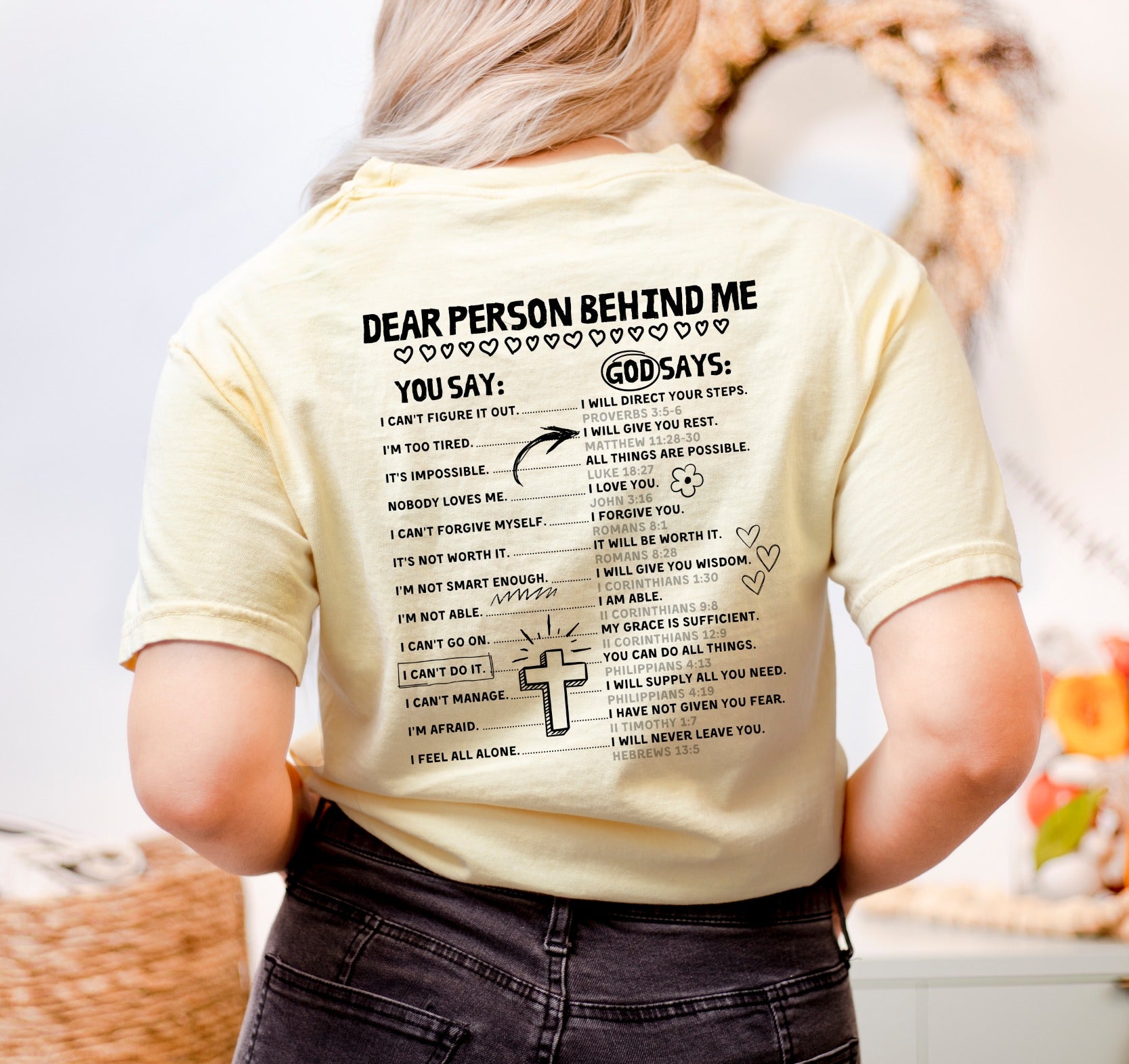 Dear Person Behind Me: God Says – Grace & Co. Designs